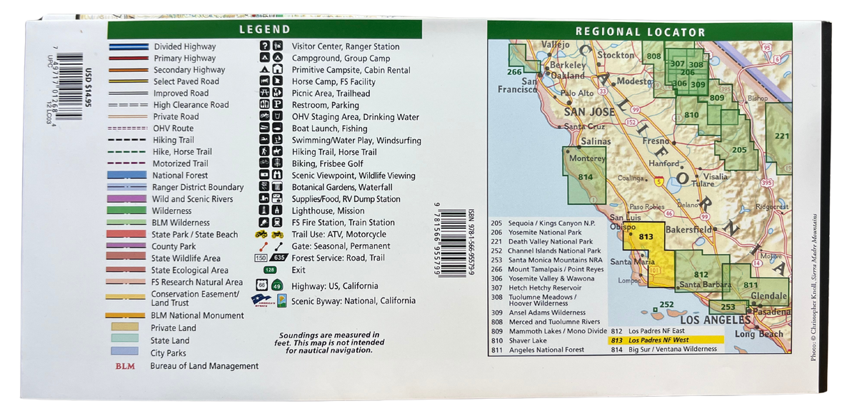 Map - Los Padres National Forest West – California Nature Art Museum Store